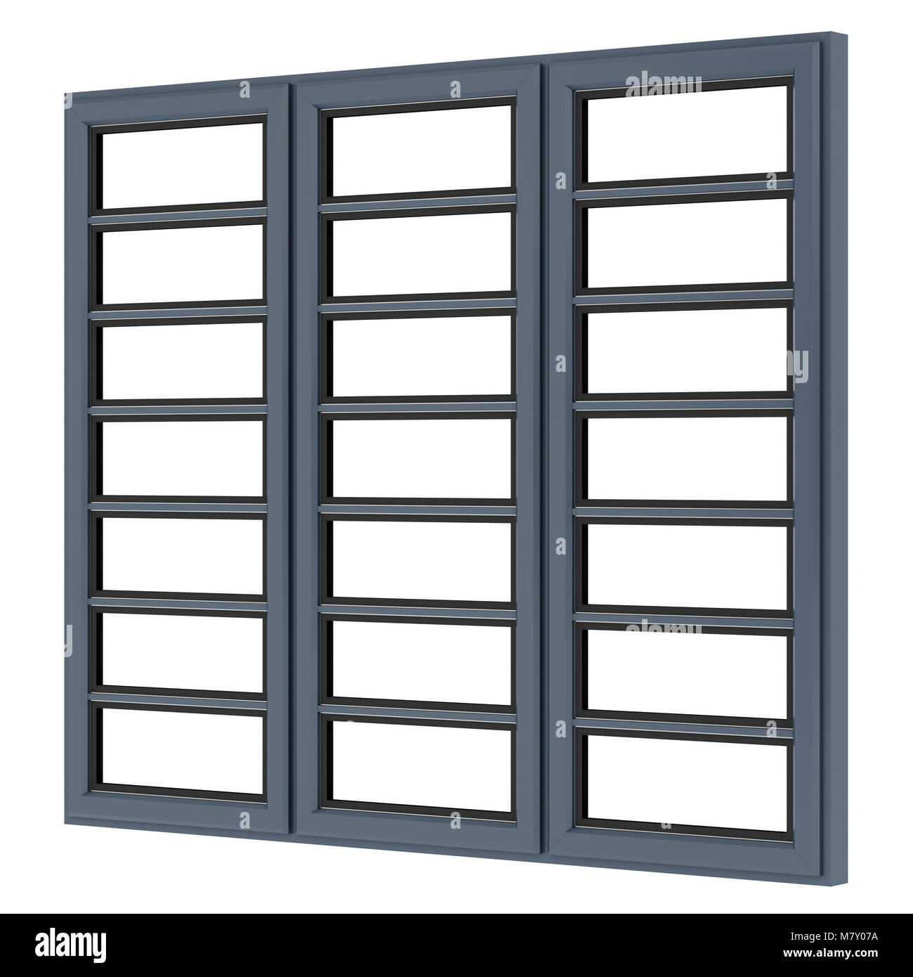 metallic window isolated on white background. 3d illustration Stock ...