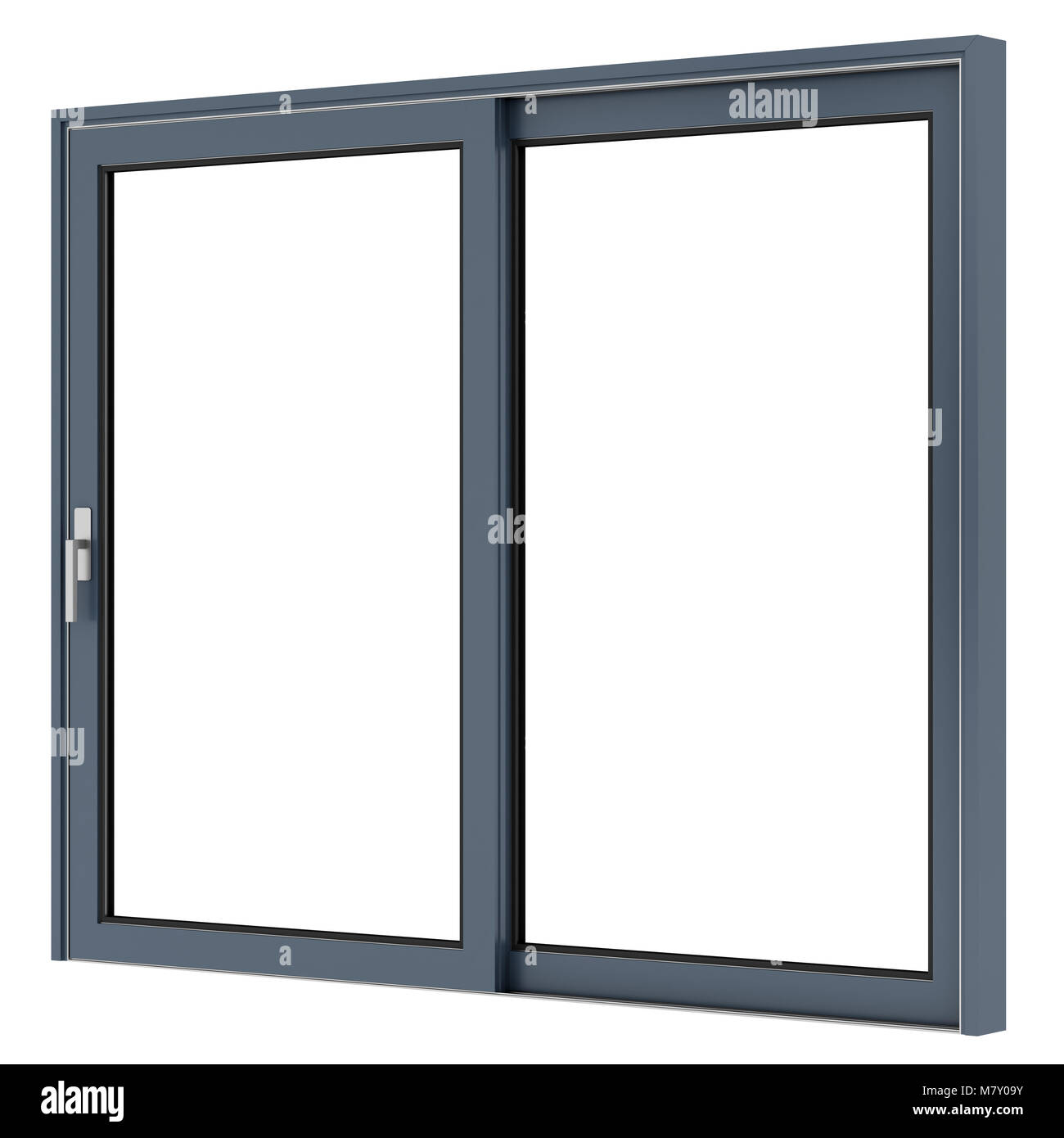 metallic window isolated on white background. 3d illustration Stock ...