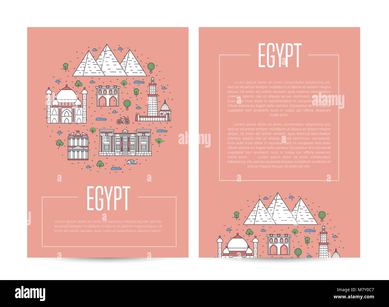 Egypt country traveling advertising template Stock Vector Image & Art ...