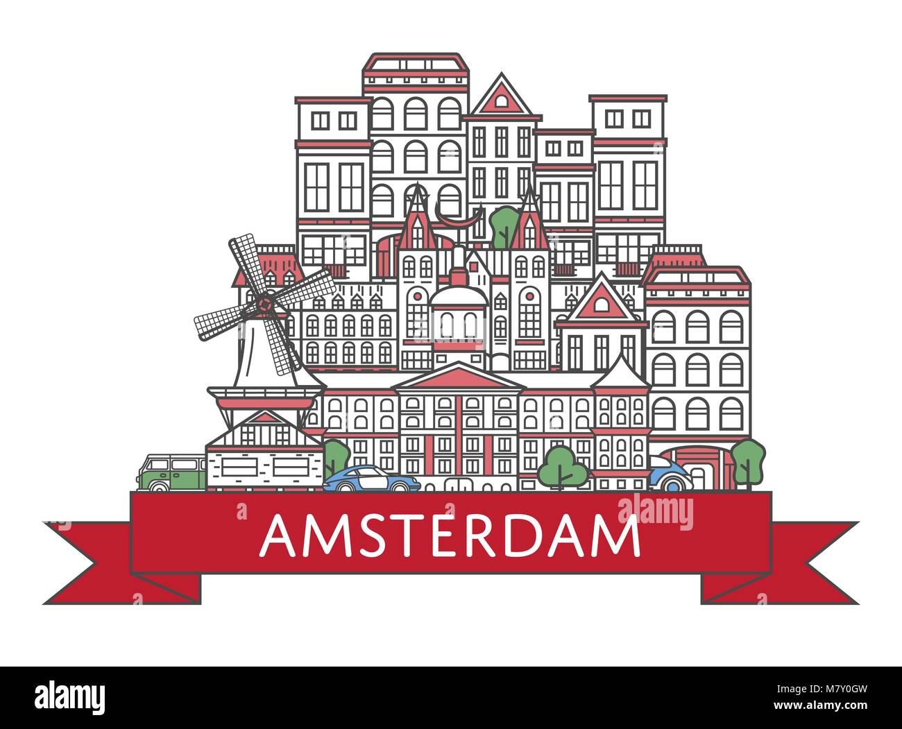 Travel in netherlands traditional Stock Vector Images - Alamy