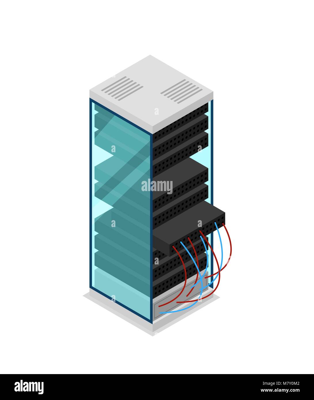Computer server rack isometric 3D icon Stock Vector Image & Art - Alamy