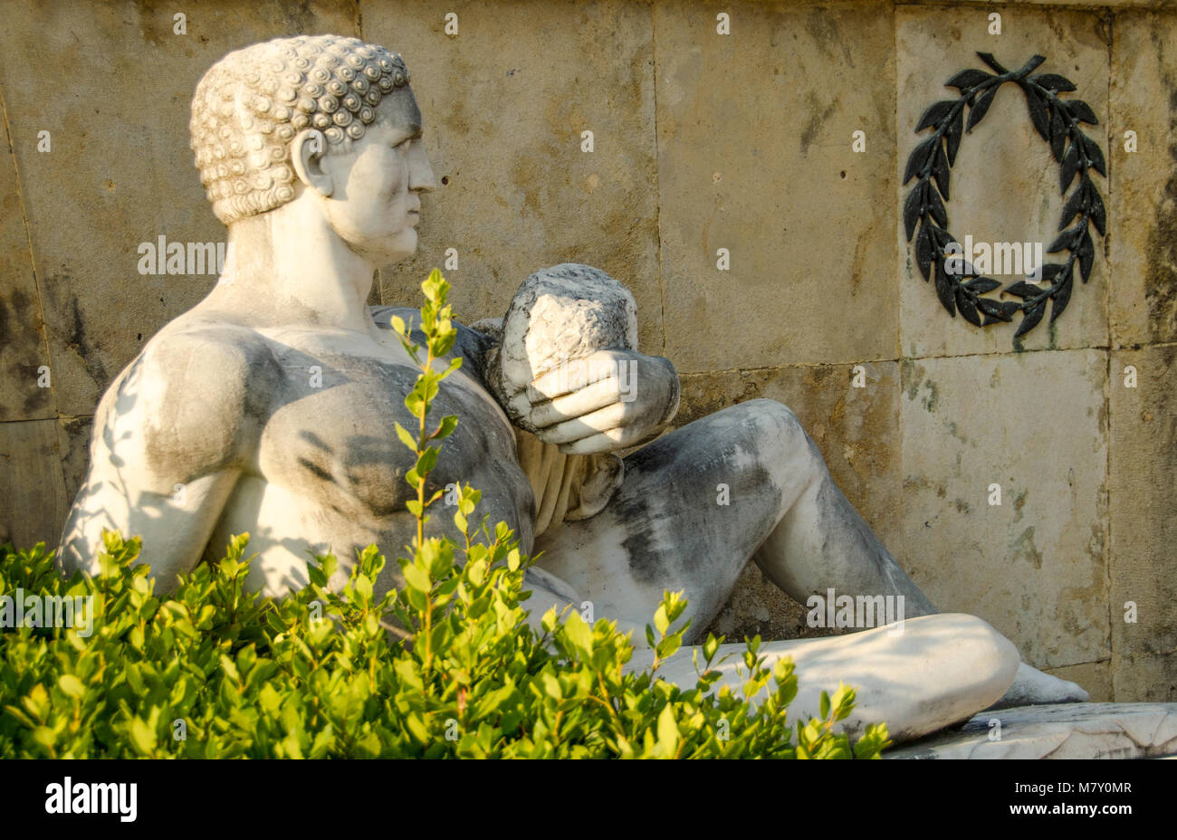King Eurotas, from the monument of Leonidas,300, Thermopylae.Greece ...