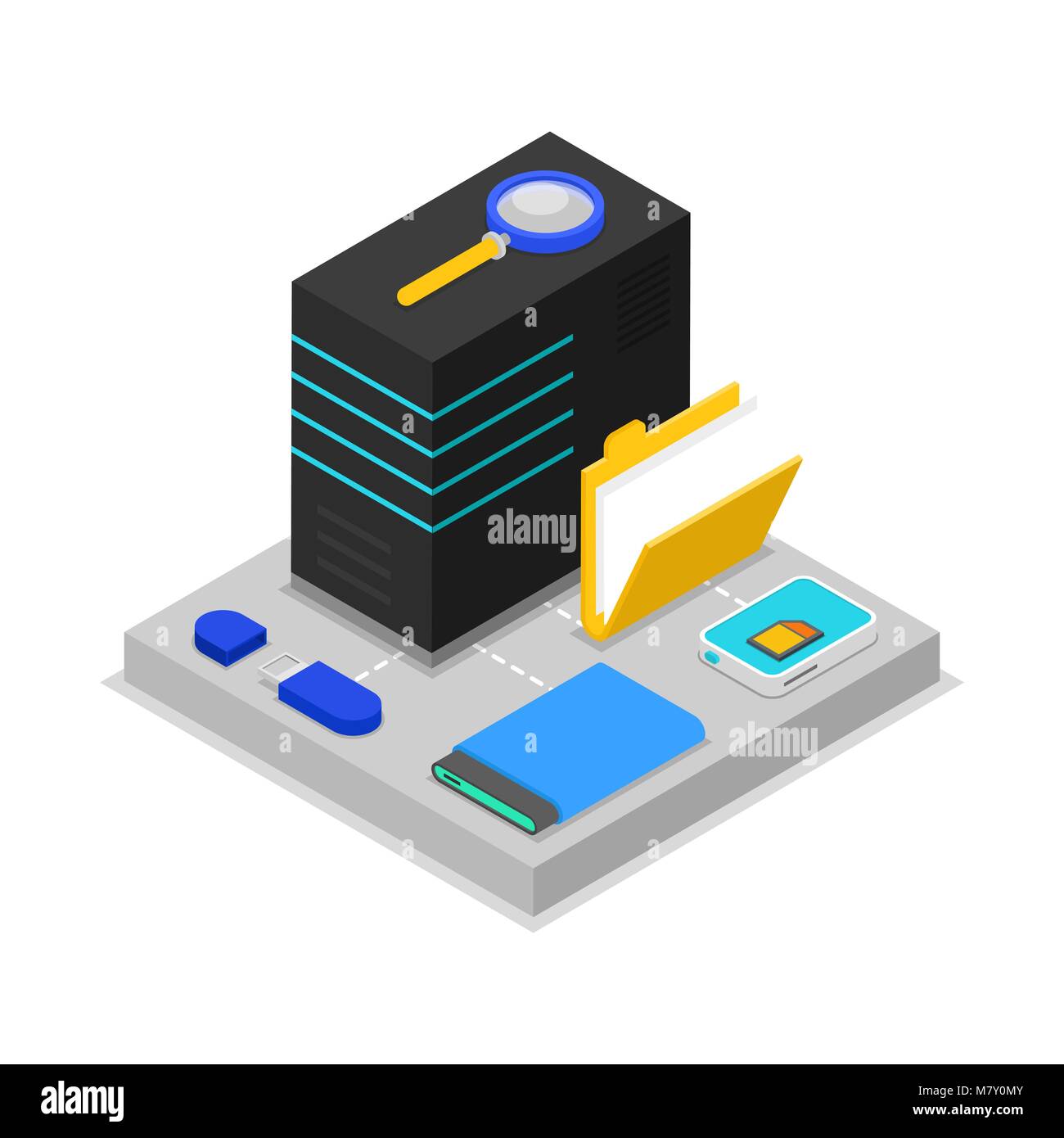 Data centre isometric 3D icon Stock Vector Image & Art - Alamy