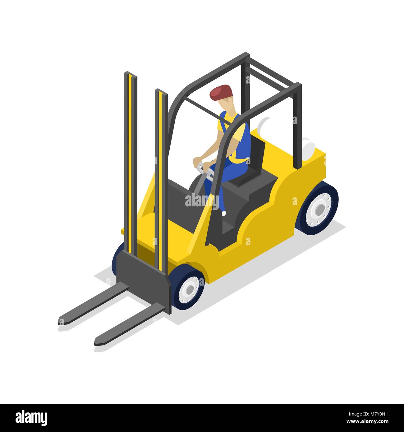 Warehouse forklift isometric 3D icon Stock Vector Image & Art - Alamy