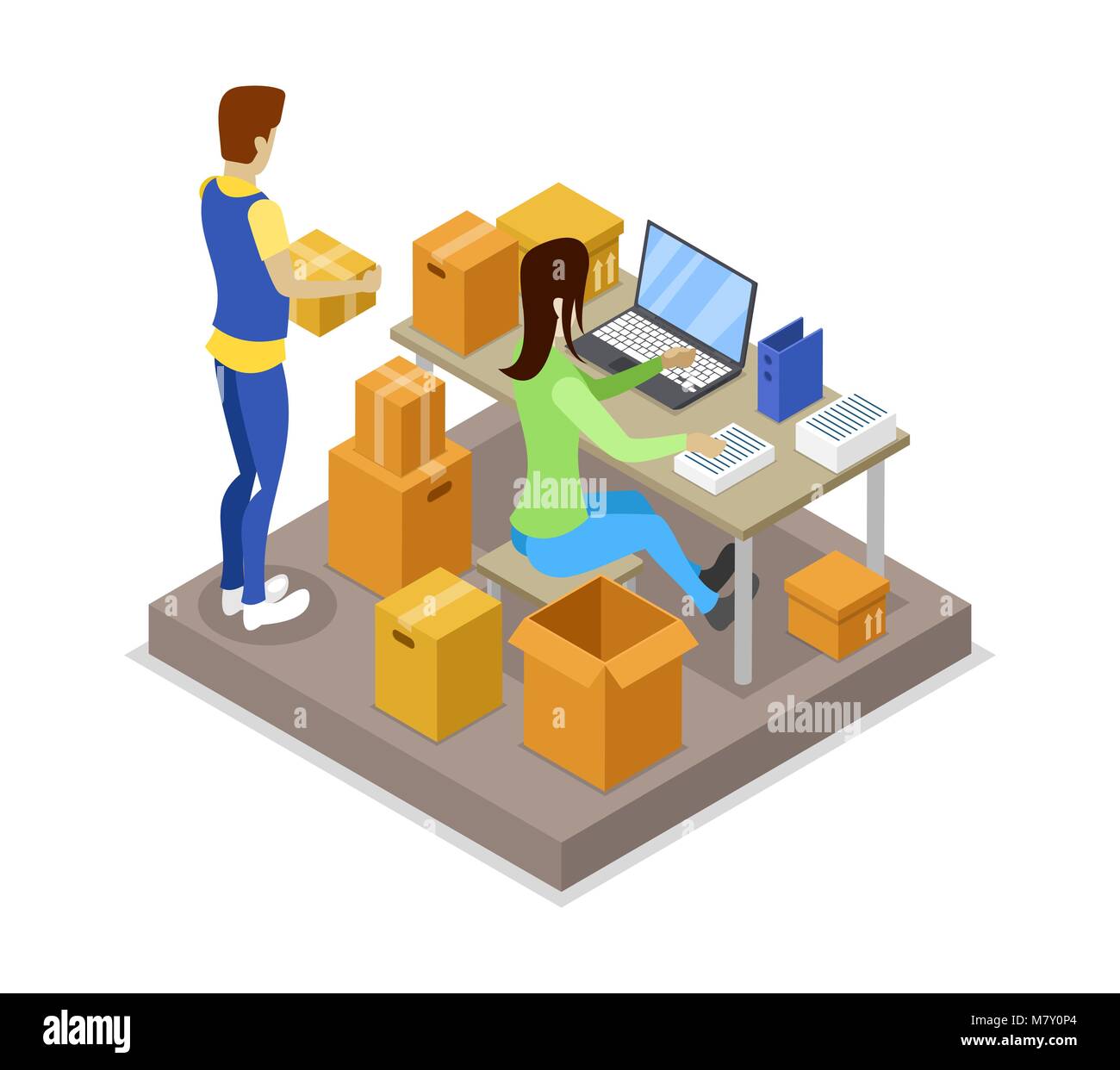 Delivery logistics isometric 3D icon Stock Vector Image & Art - Alamy