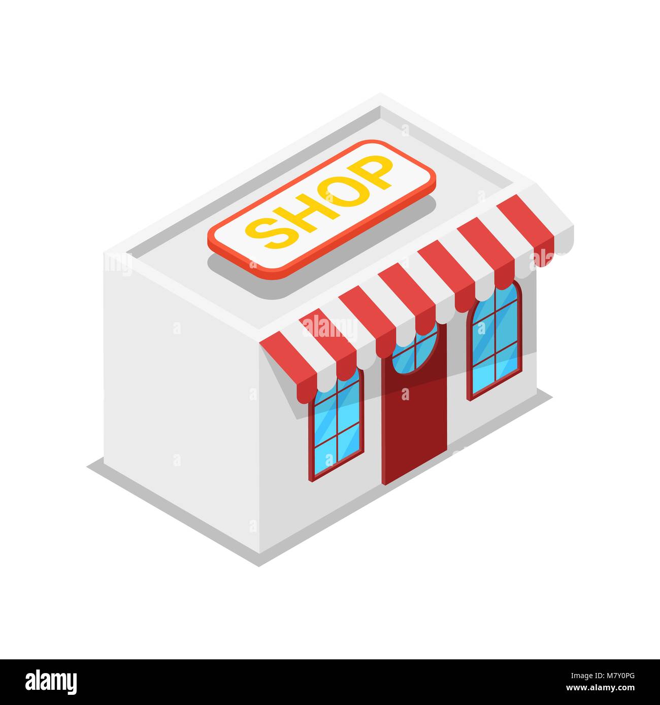 Shop building isometric 3D icon Stock Vector Image & Art - Alamy