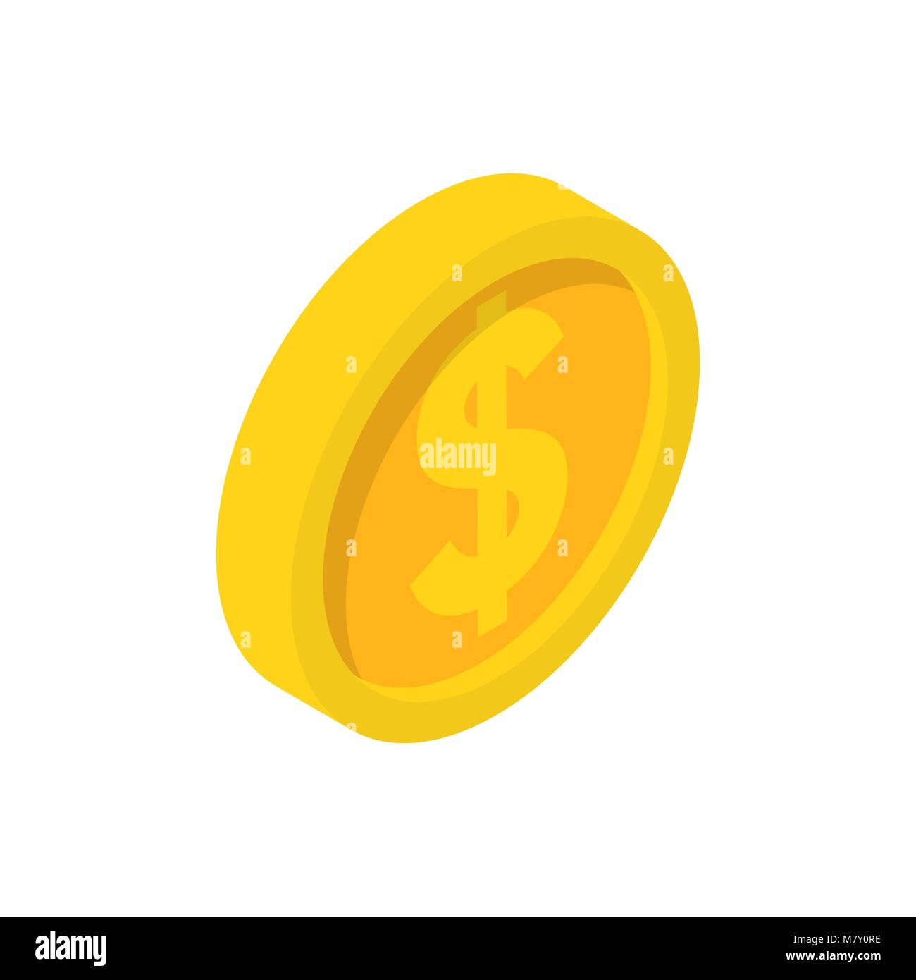 Dollar sign icon isometric Stock Vector Images - Alamy