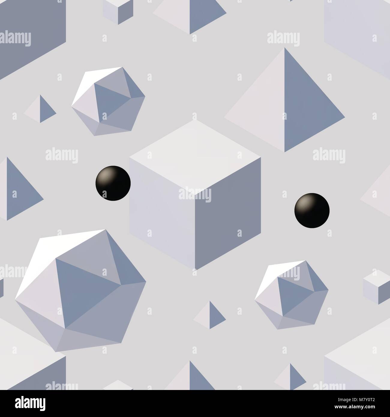 Pattern with 3d shapes Stock Vector Image & Art - Alamy