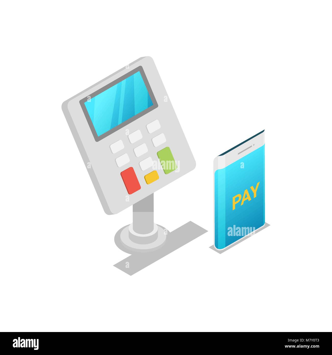 Wireless pos terminal isometric 3D icon Stock Vector Image & Art - Alamy