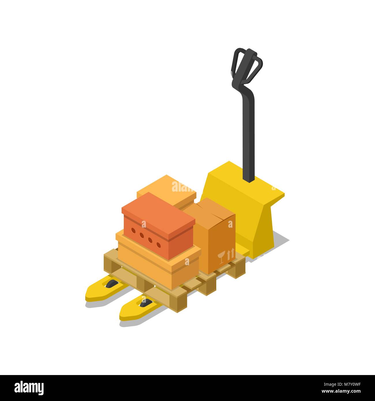 Warehouse forklift cart isometric 3D icon Stock Vector Image & Art - Alamy