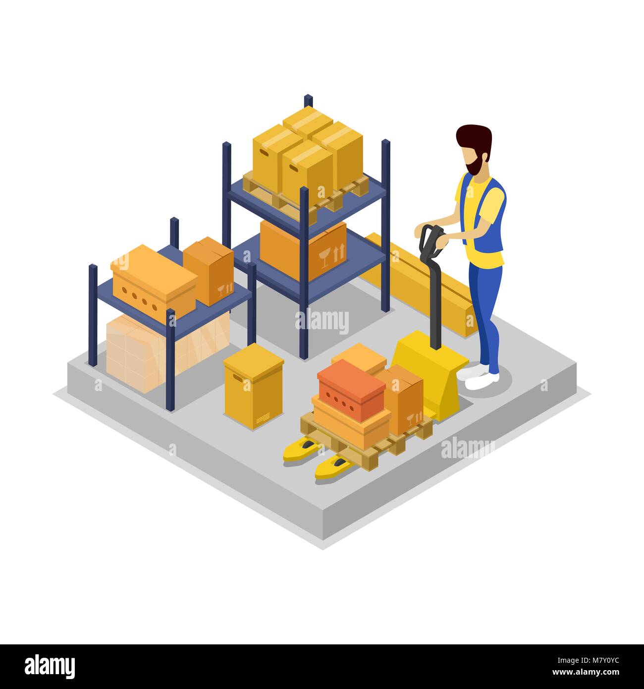 Logistics warehouse interior Cut Out Stock Images & Pictures - Alamy