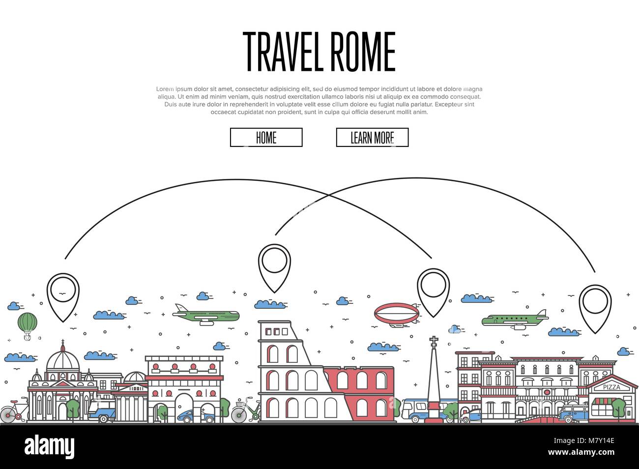 Ancient route to rome Stock Vector Images - Alamy
