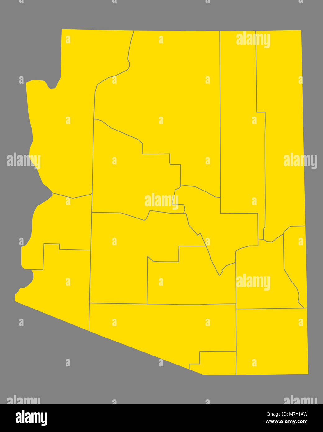 Map of Arizona Stock Photo - Alamy