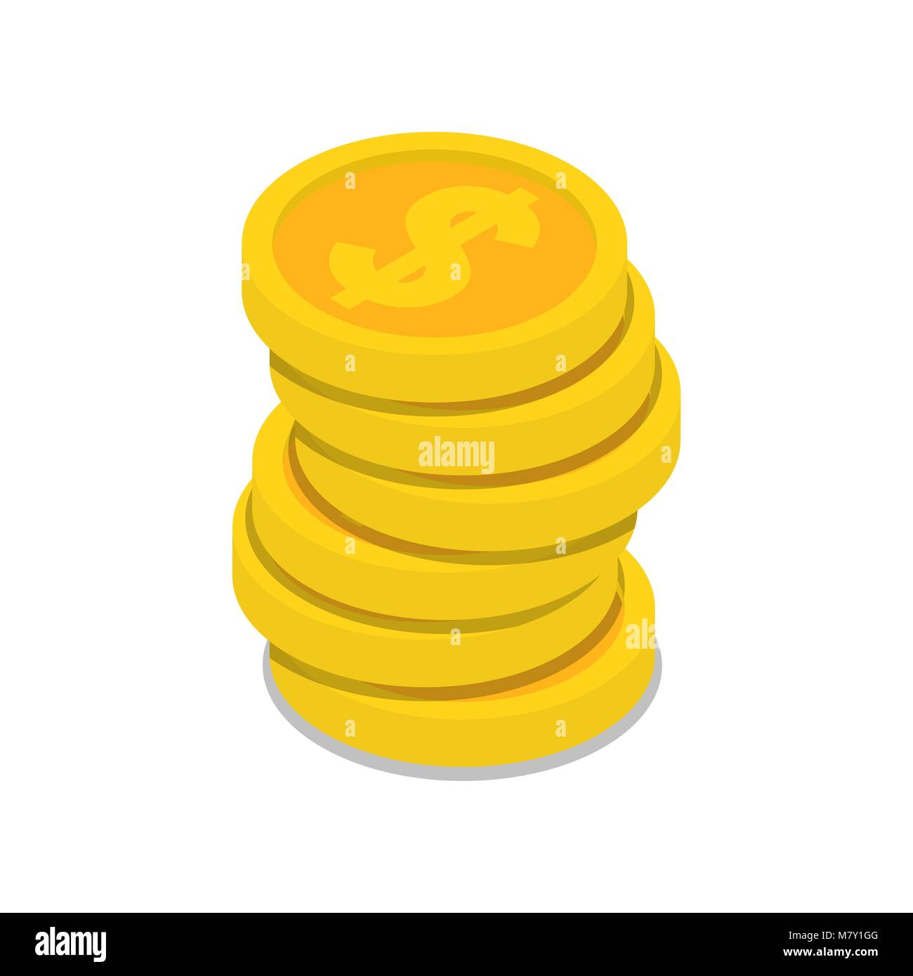 Gold coins stack isometric 3D icon Stock Vector Image & Art - Alamy
