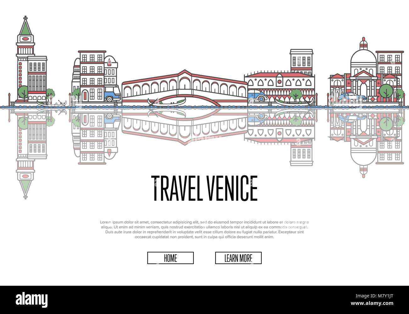 Skyline in venice Stock Vector Images - Alamy