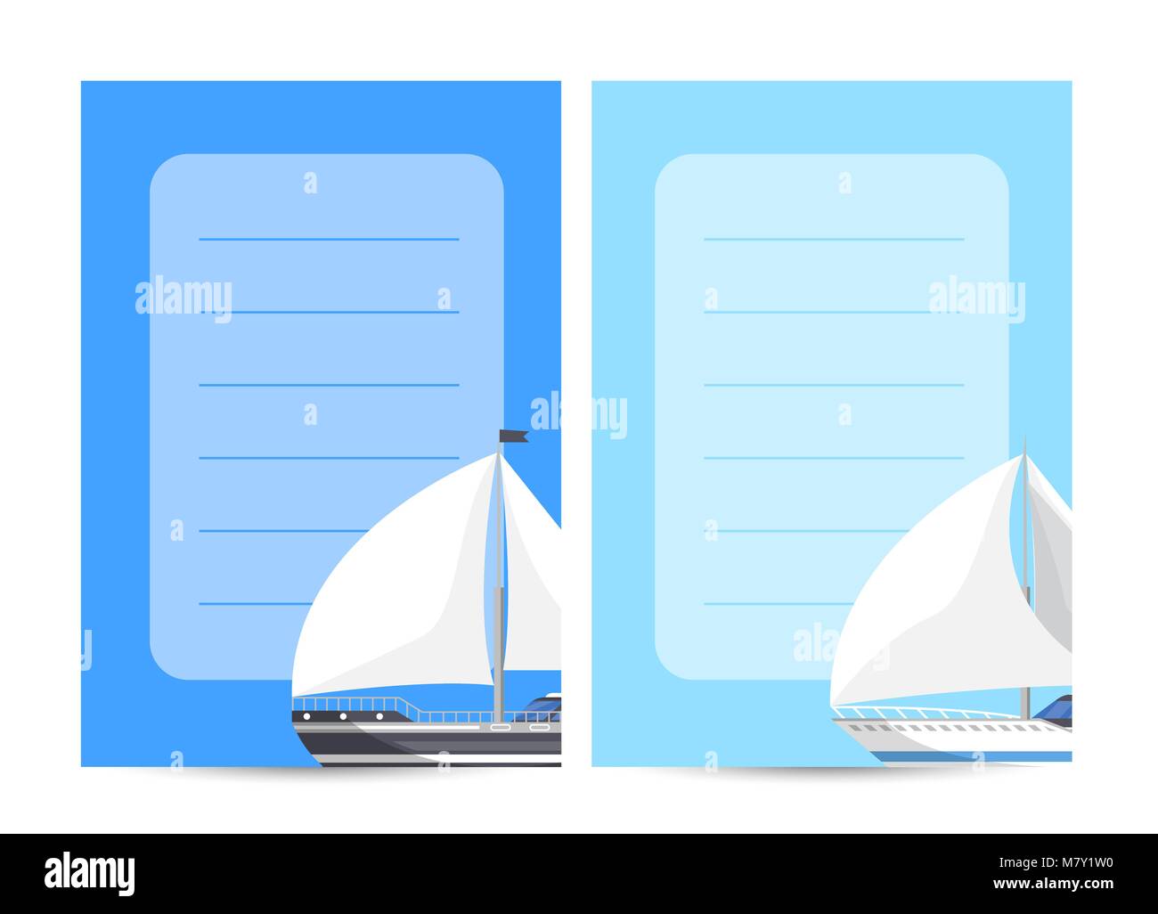 Nautical tourism card with sailboats Stock Vector Image & Art - Alamy