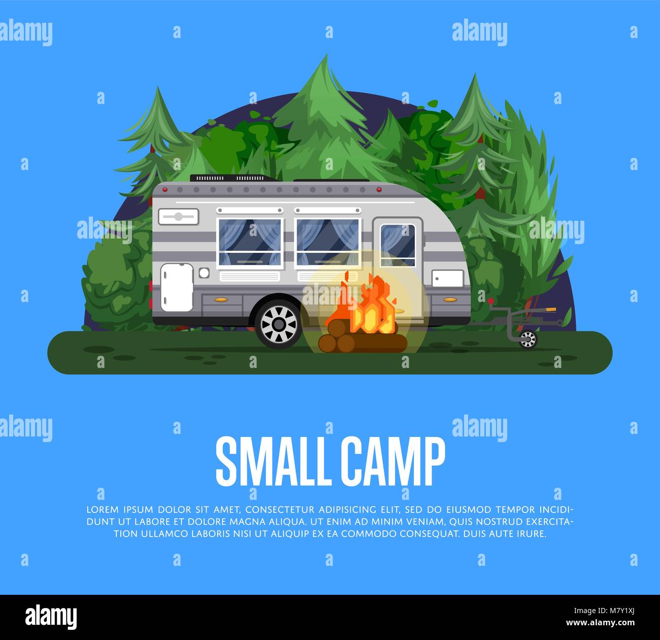 Small mobile house on Stock Vector Images - Alamy