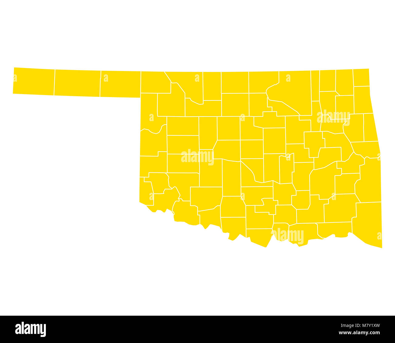 Oklahoma counties map hi-res stock photography and images - Alamy
