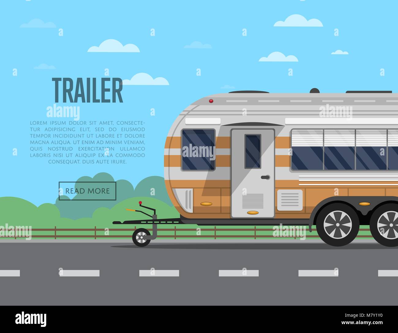 Road trip poster with camping trailer Stock Vector Image & Art - Alamy