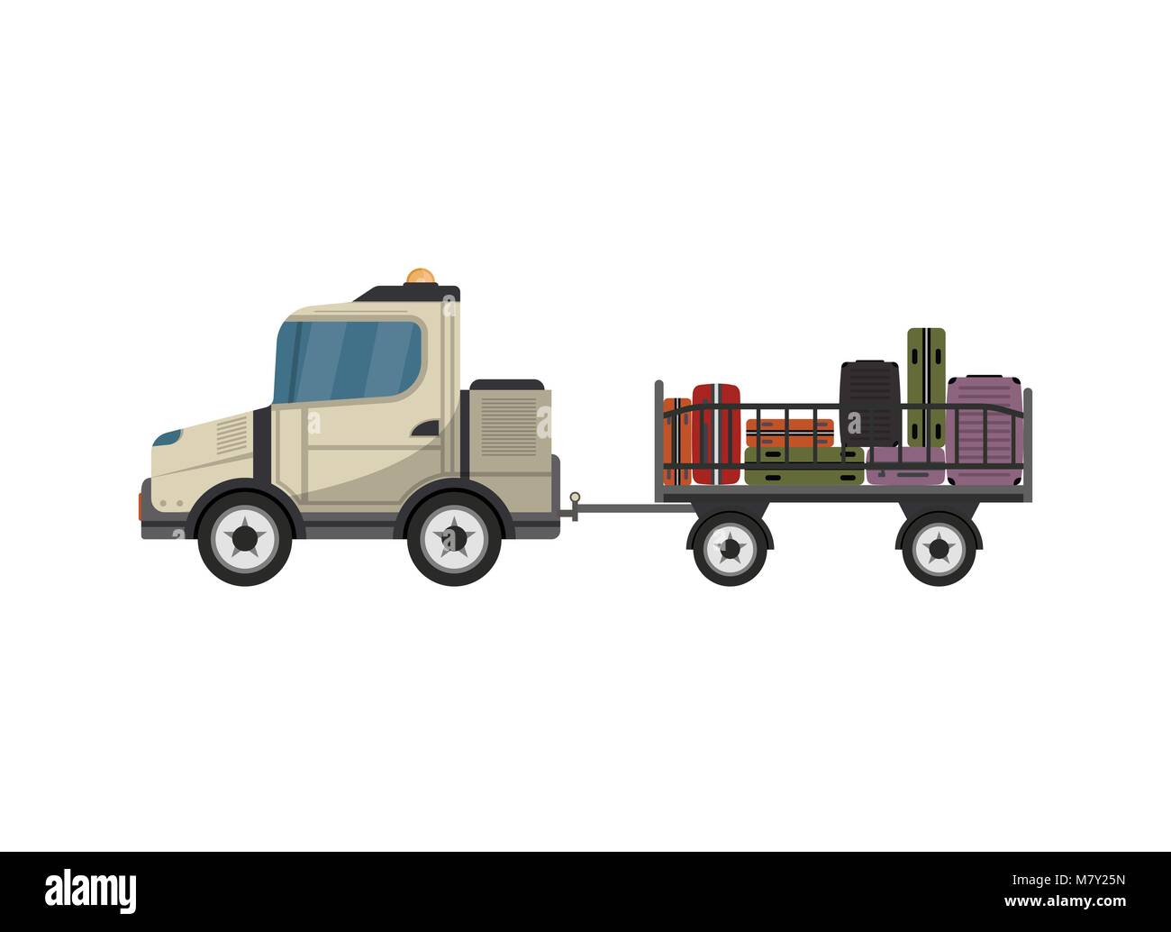 Baggage cart isolated vector icon Stock Vector Image & Art - Alamy