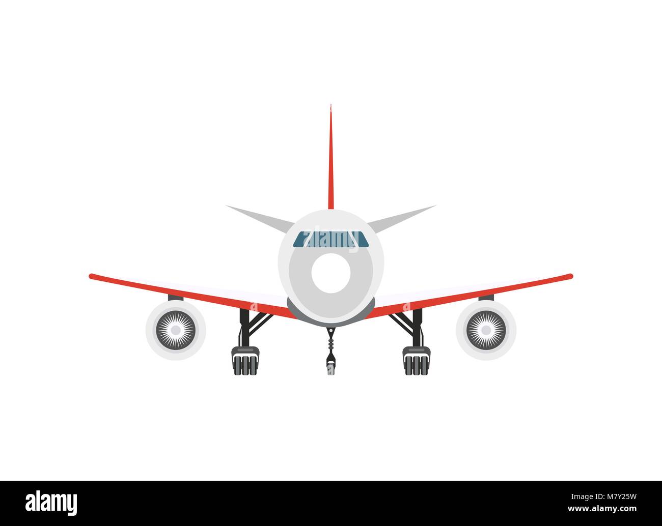 Front view jet airplane isolated vector icon Stock Vector Image & Art ...