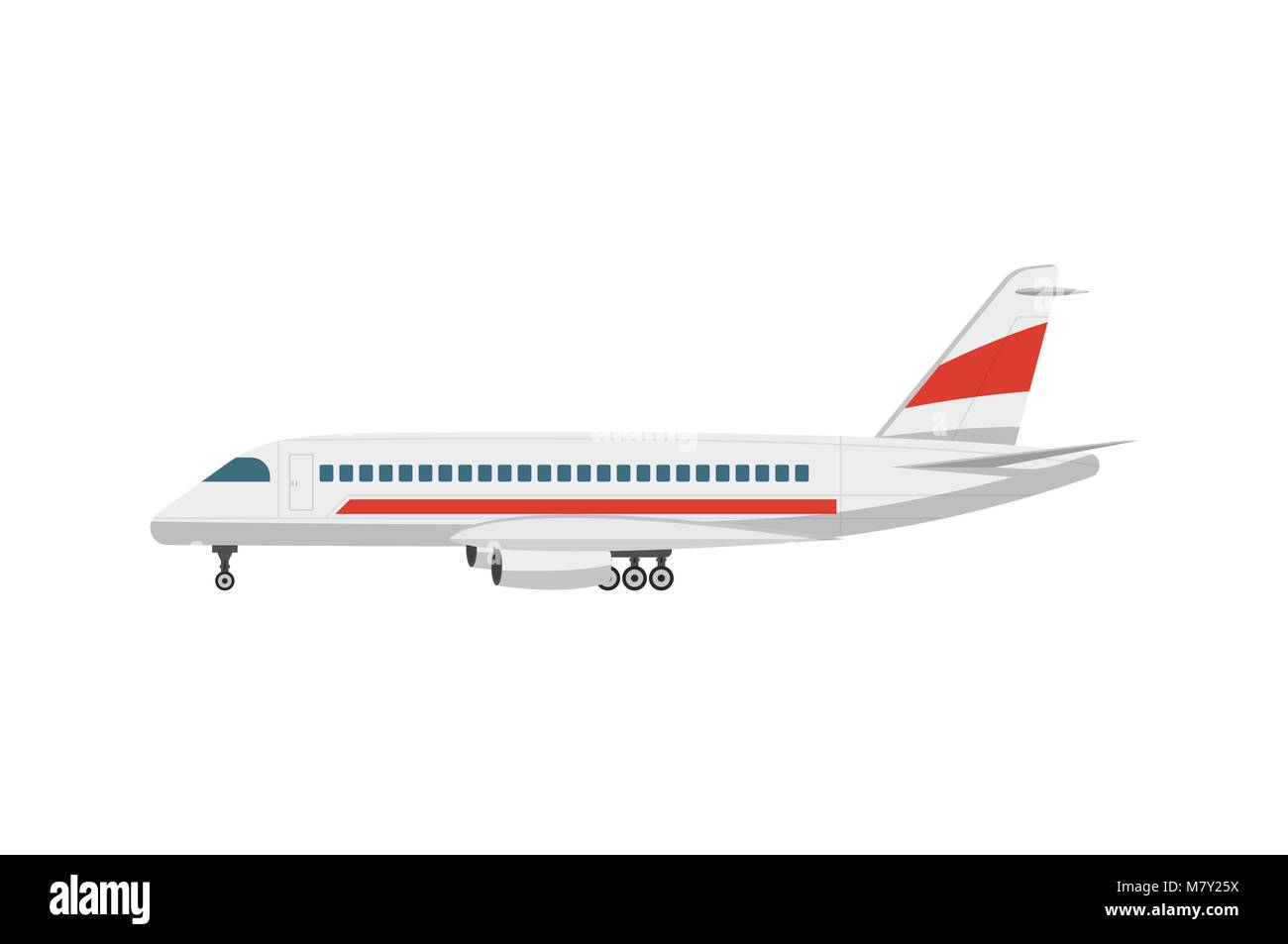 Side view jet airplane isolated vector icon Stock Vector Image & Art ...