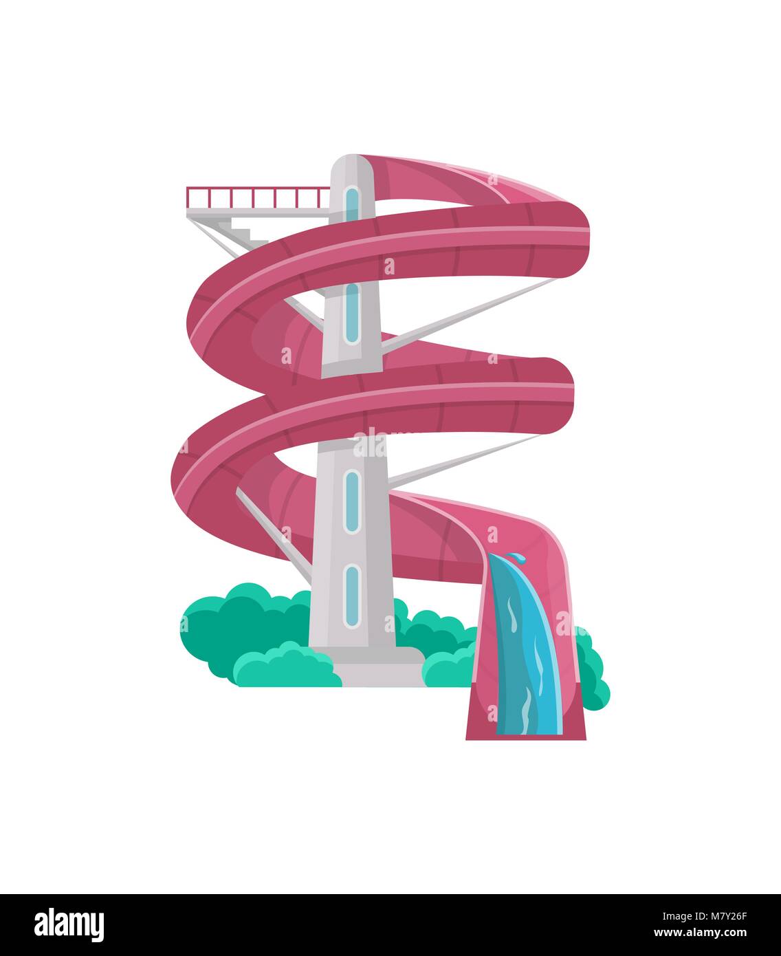 Water tube park vector Cut Out Stock Images & Pictures - Alamy