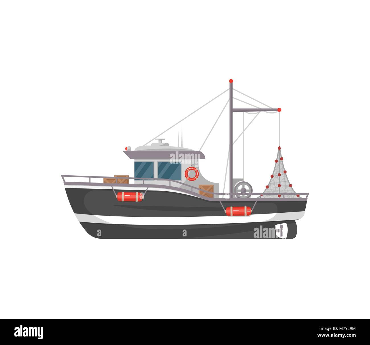 Small fishing boat Cut Out Stock Images & Pictures - Alamy