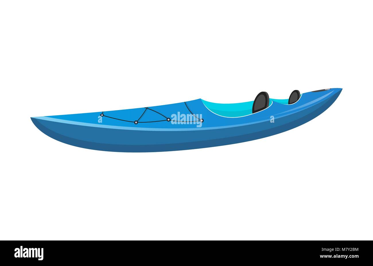Blue Plastic Kayak Stock Vector Images - Alamy