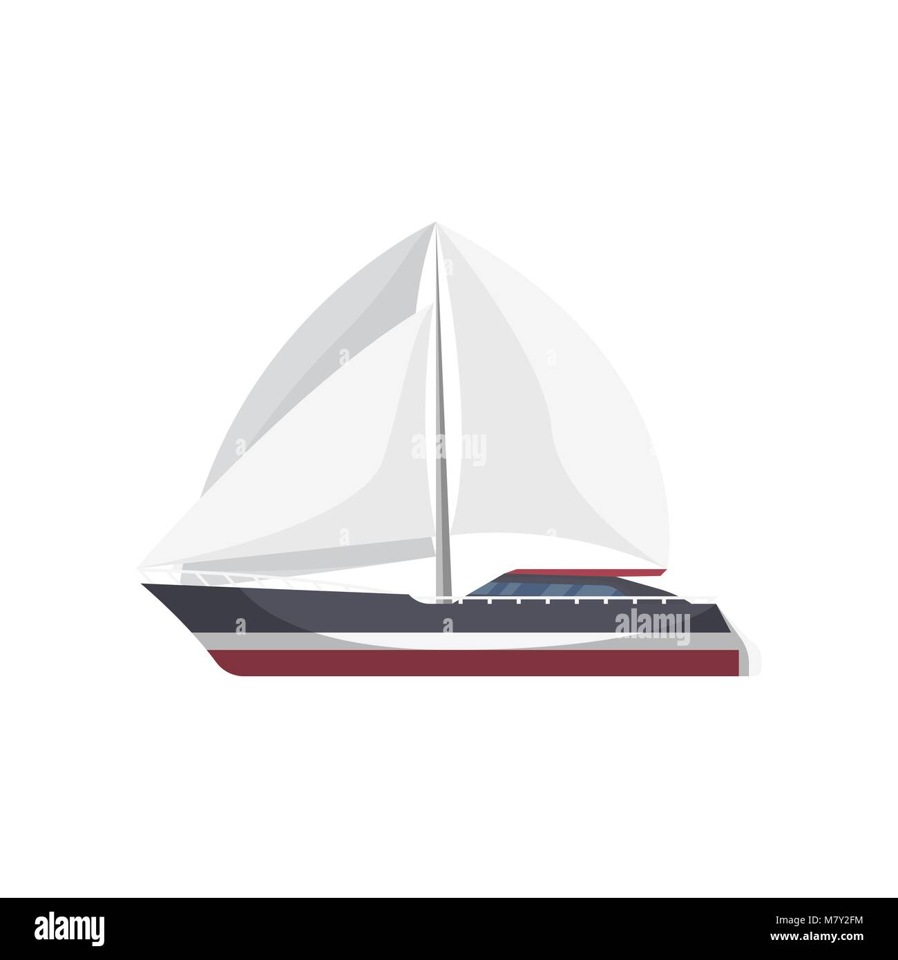 Luxury sailboat side view isolated icon Stock Vector Image & Art - Alamy