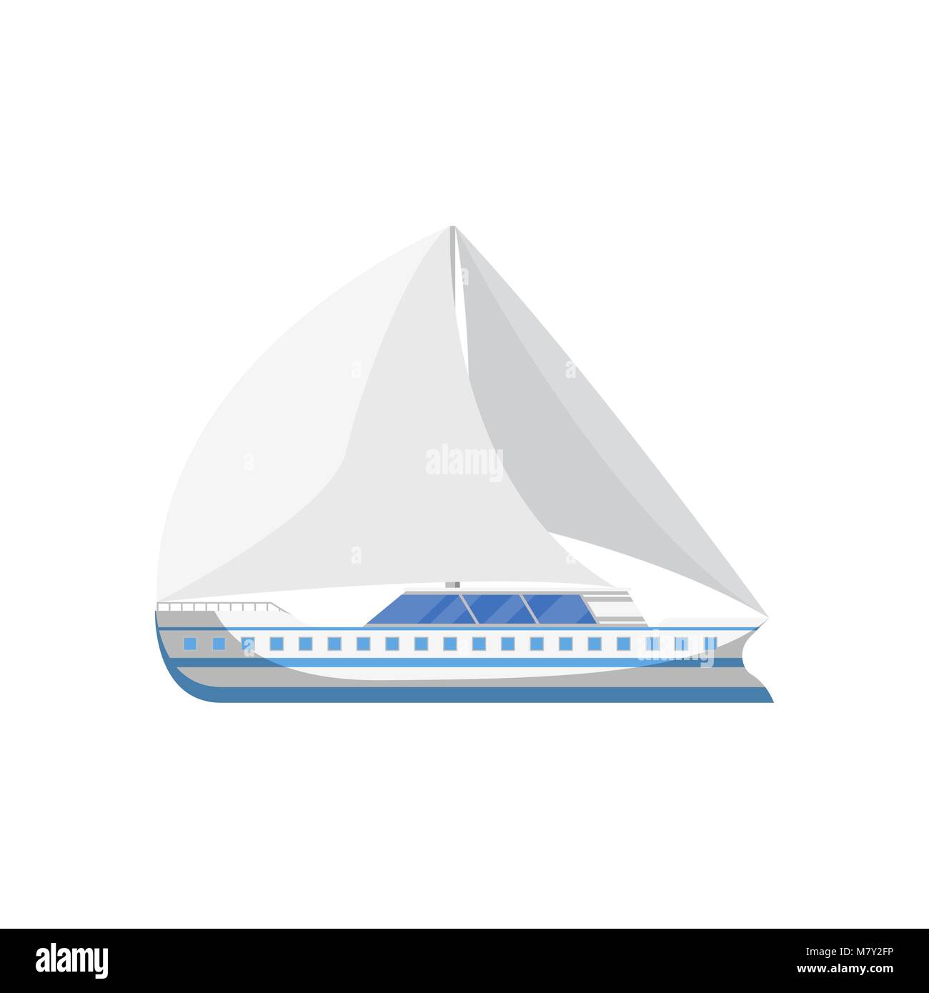 Ocean yacht side view isolated icon Stock Vector Image & Art - Alamy