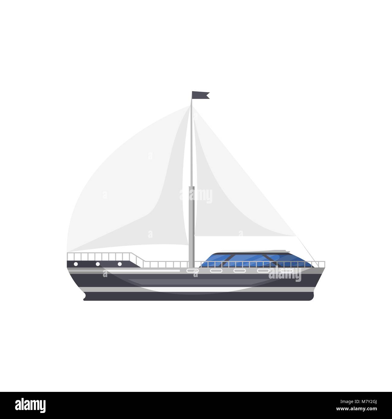 Cruise yacht side view isolated icon Stock Vector Image & Art - Alamy