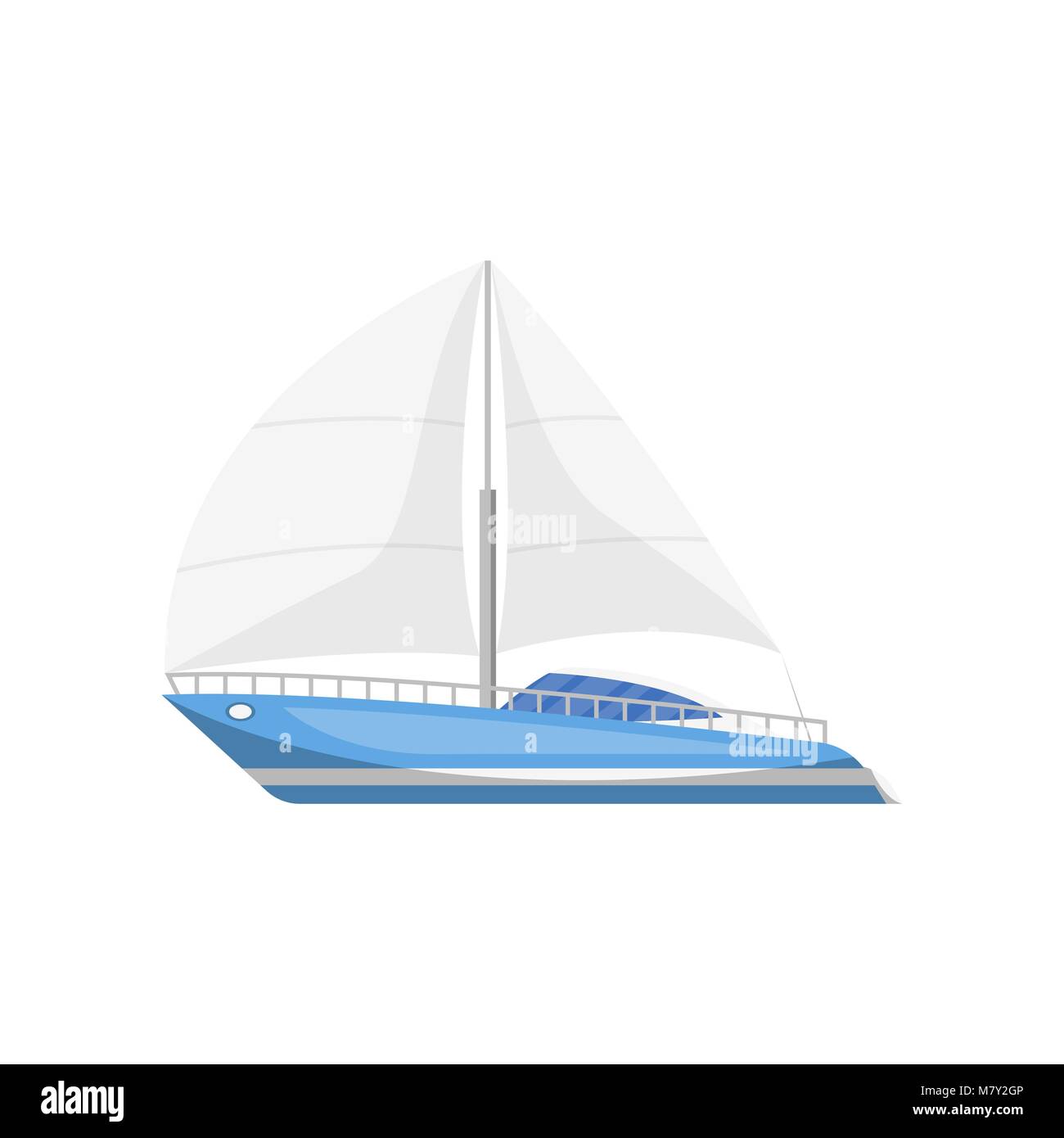 Modern luxury yacht side view isolated icon Stock Vector Image & Art ...