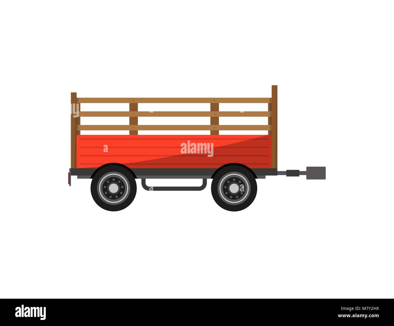 Agricultural wheeled trailer isolated icon Stock Vector Image & Art - Alamy