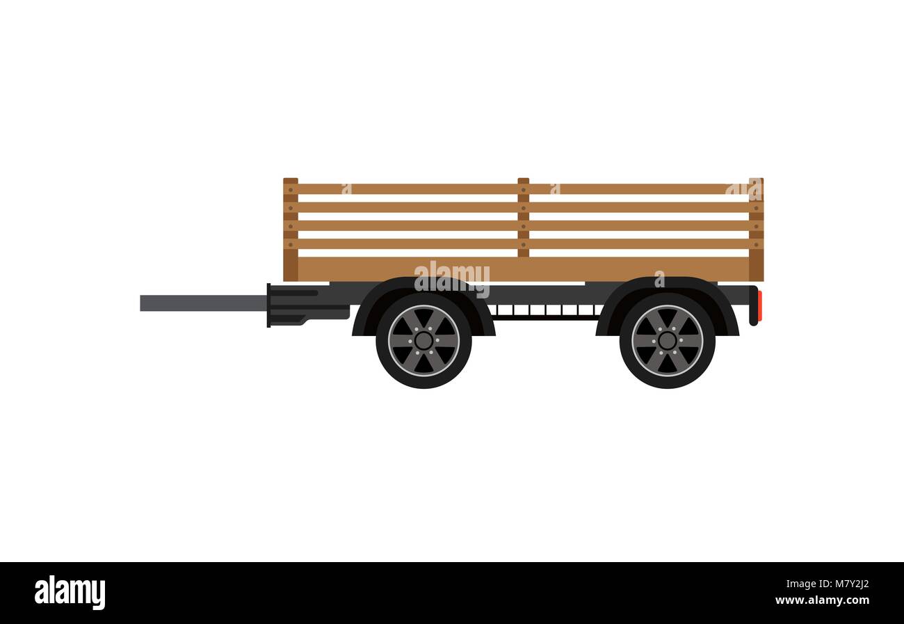 Agricultural wooden trailer isolated icon Stock Vector Image & Art - Alamy