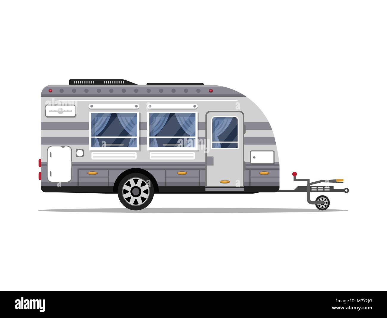 Car RV trailer isolated vector icon Stock Vector Image & Art - Alamy