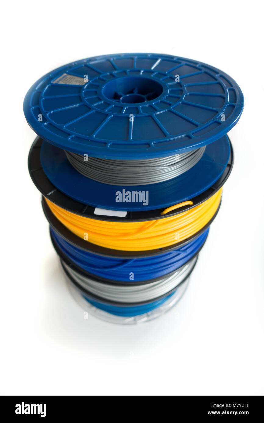 3d plastic filament for 3d printing Stock Photo - Alamy