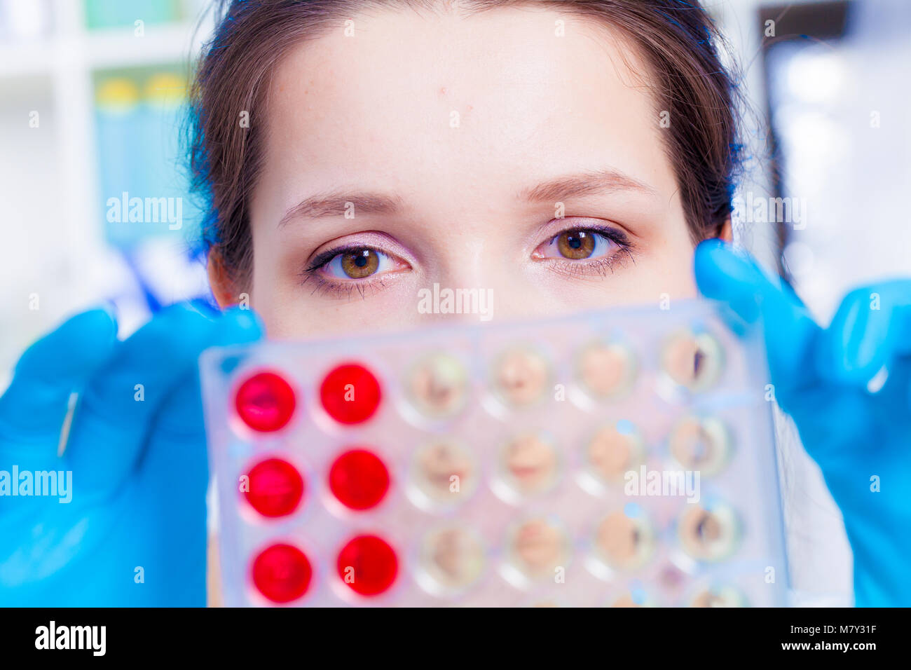 Sitting holding expertise science research laboratory hi-res stock ...
