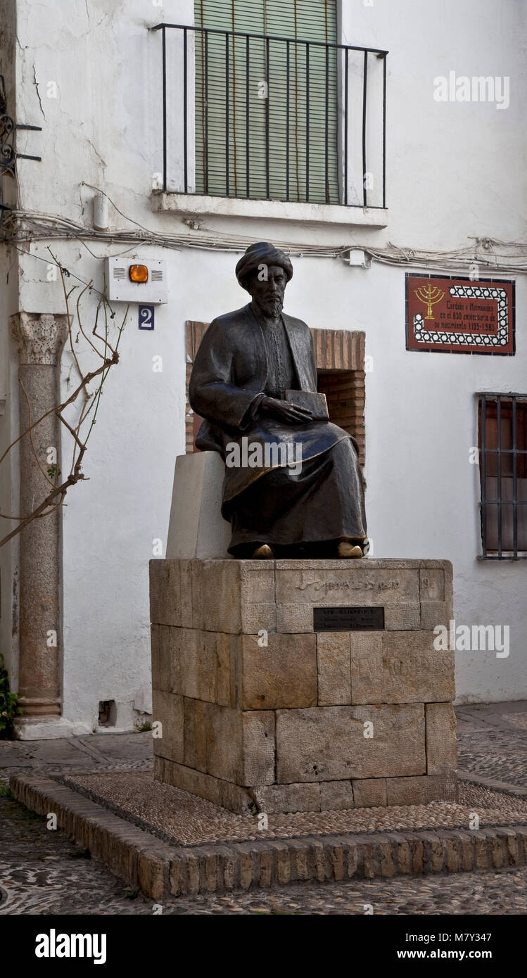 Cordoba, Moses Maimonides-Denkmal. Ibn Maimun. Mosche ben Maimon ...
