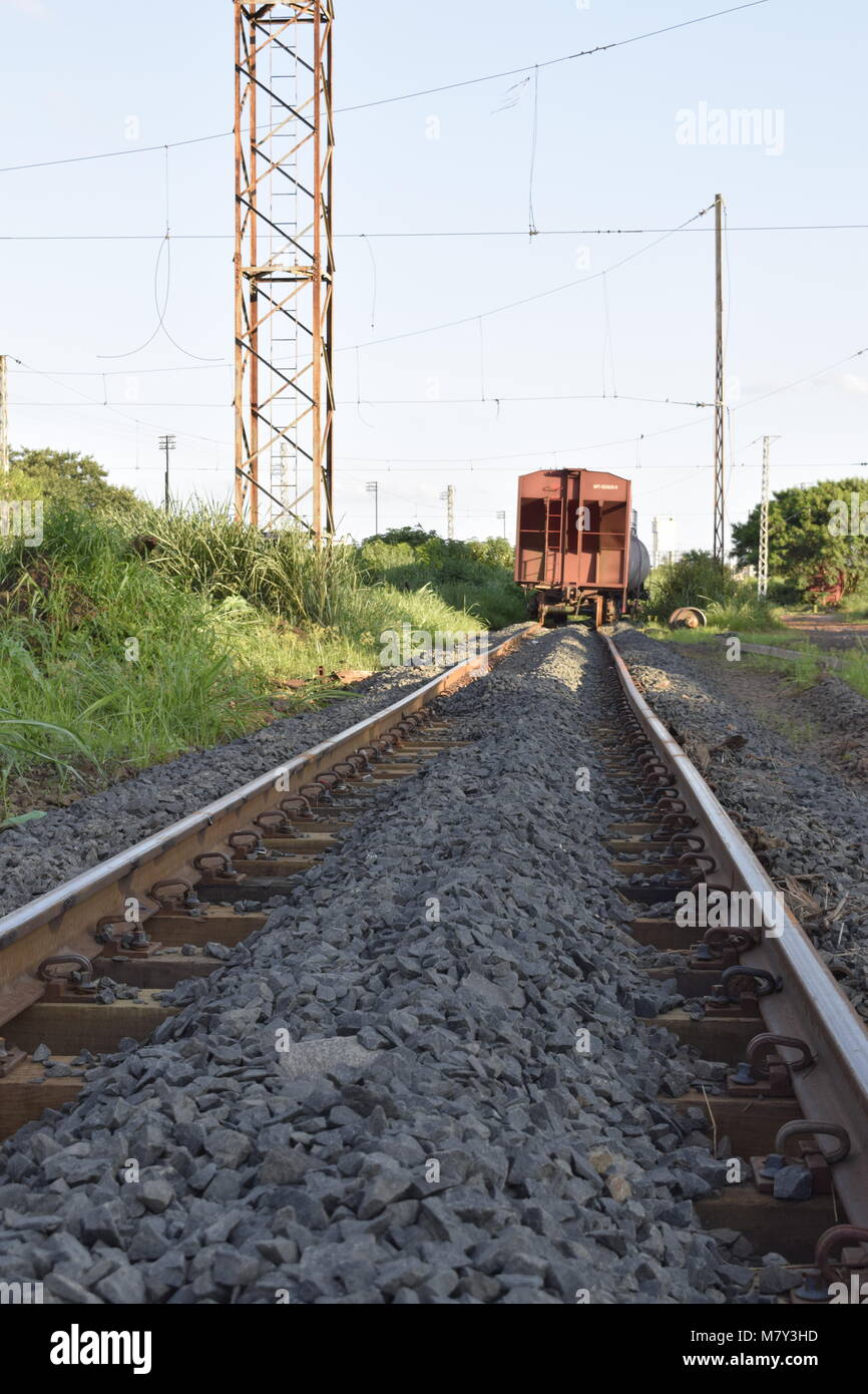 Abandoned train jungle hi-res stock photography and images - Alamy