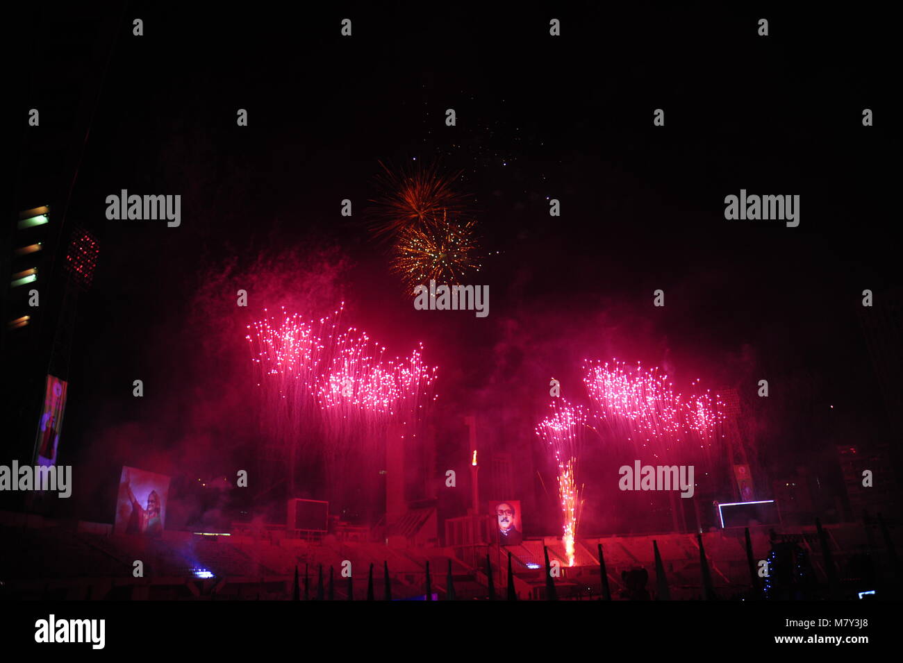 fireworks in Bangabandhu National Stadium Stock Photo - Alamy