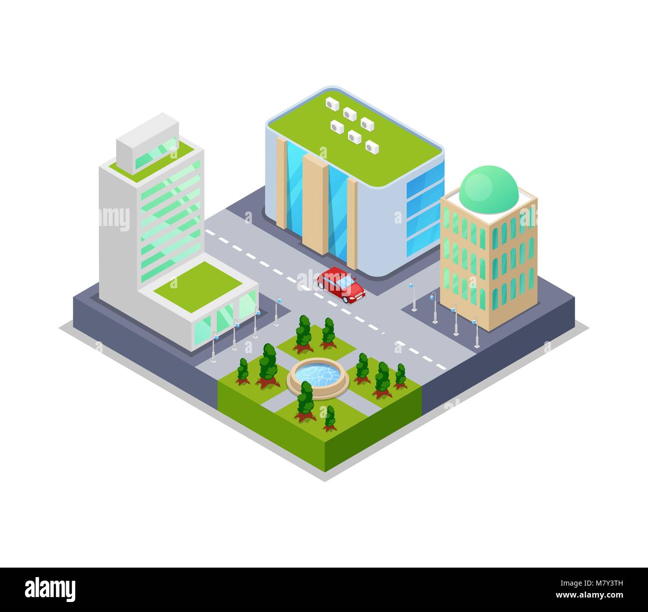 Urban real estate isometric 3D icon Stock Vector Image & Art - Alamy