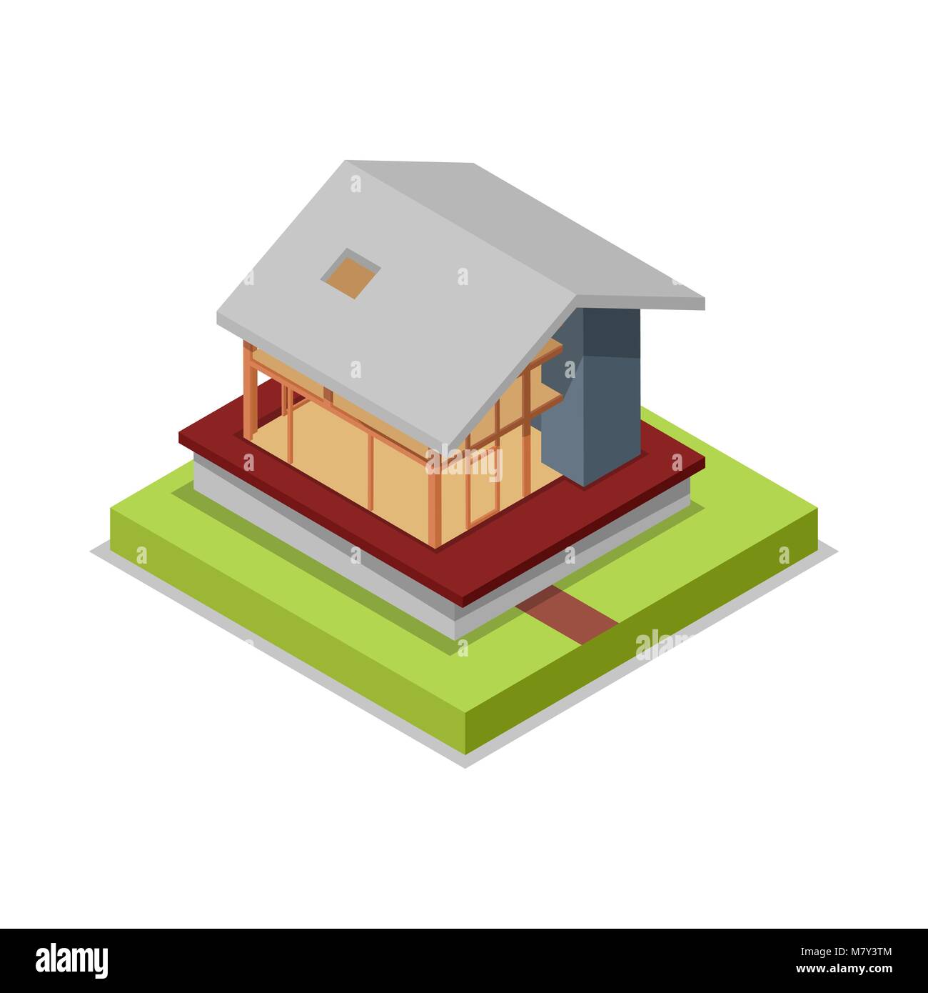 Isometric house icon hi-res stock photography and images - Alamy