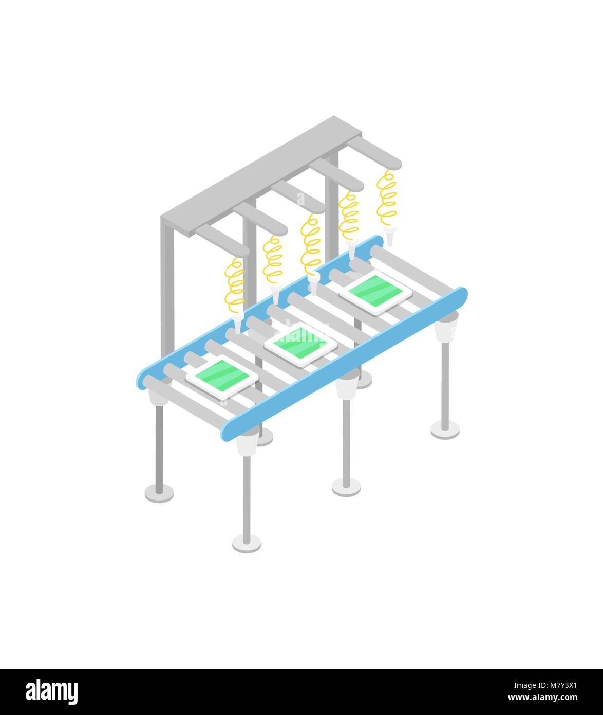 Modern mechanical conveyor isometric 3D icon Stock Vector Image & Art ...