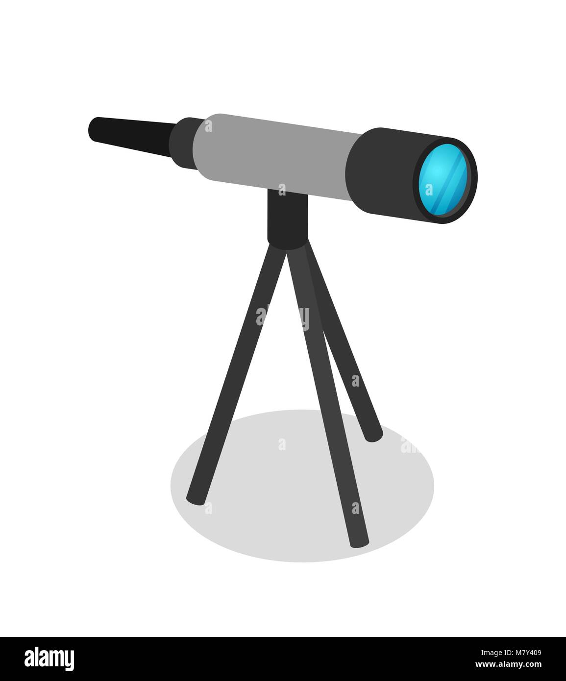 Telescope icon on tripod Stock Vector Images - Alamy