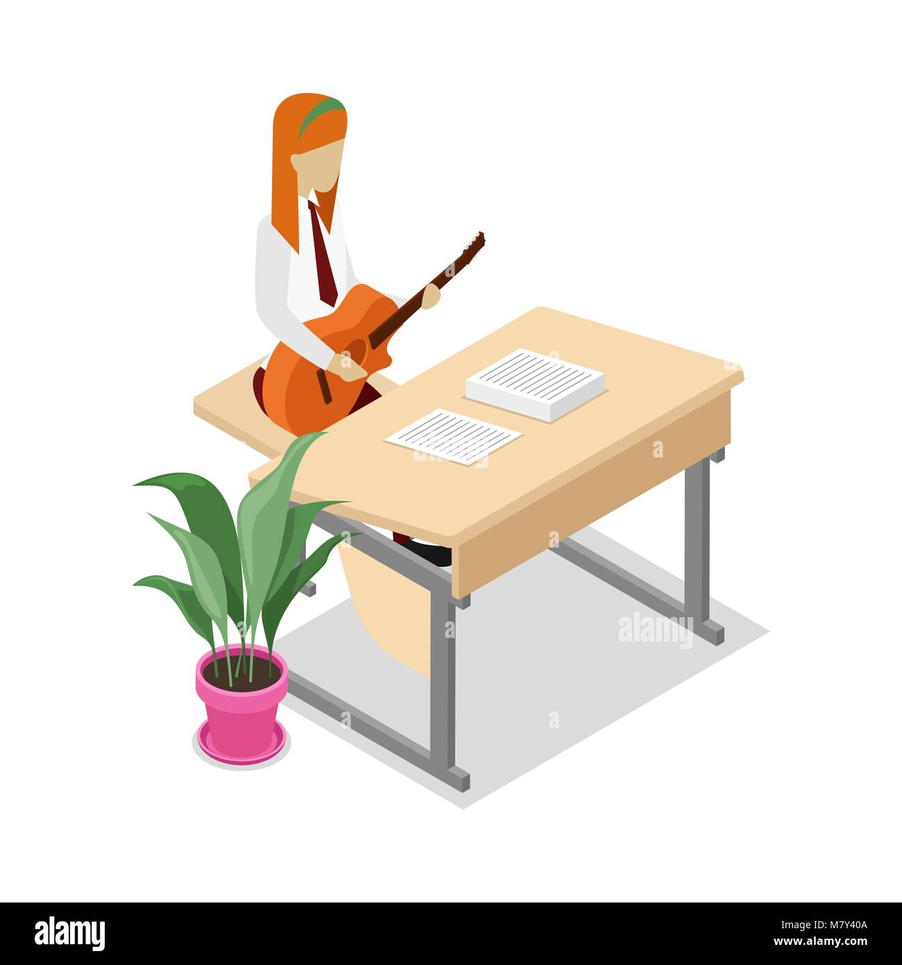 Teacher teaching music isometric 3D icon Stock Vector Image & Art - Alamy