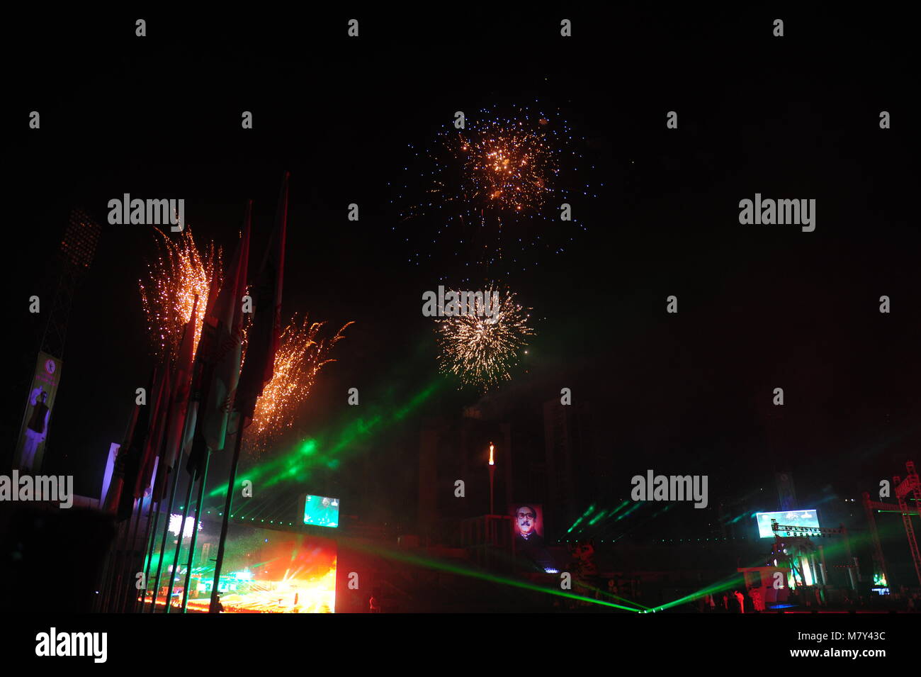 fireworks in Bangabandhu National Stadium Stock Photo - Alamy