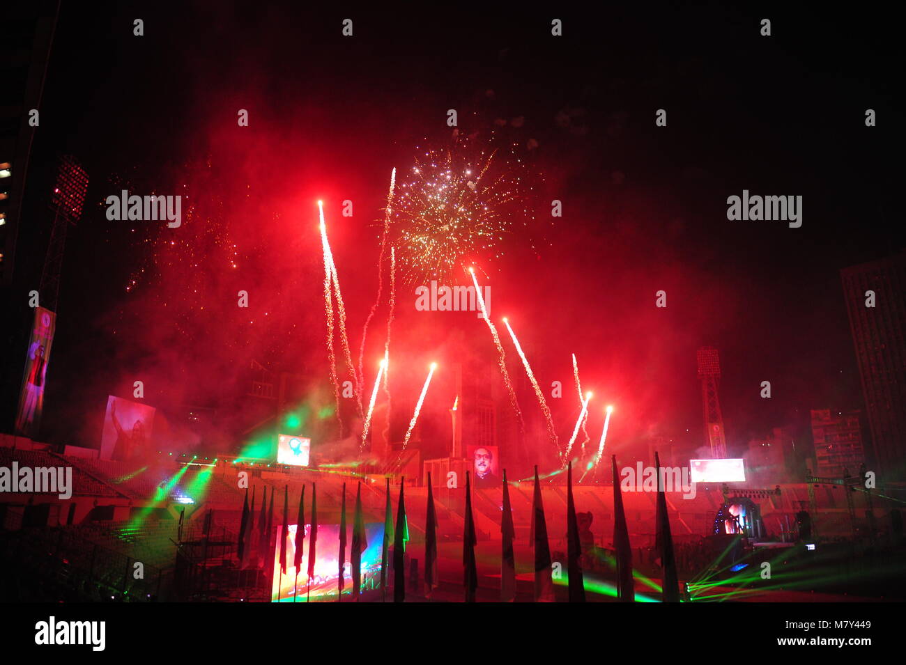 fireworks in Bangabandhu National Stadium Stock Photo - Alamy