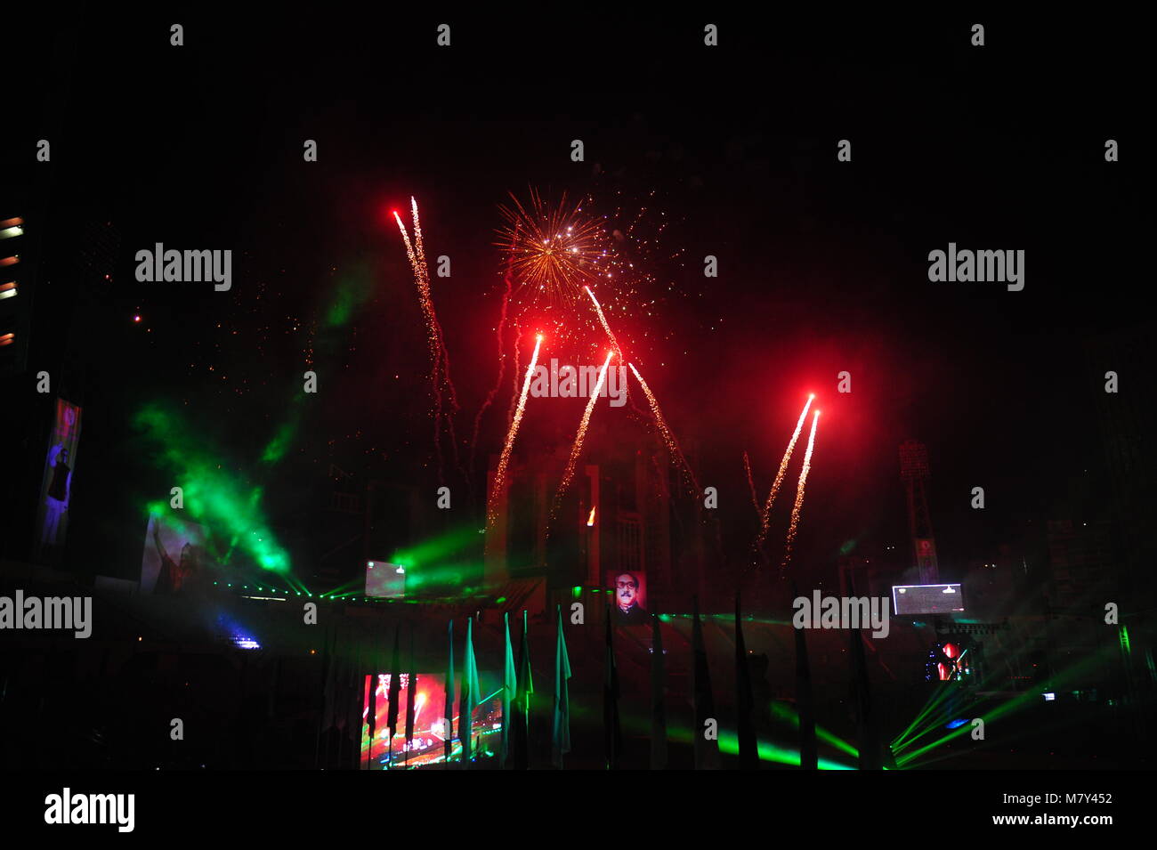 fireworks in Bangabandhu National Stadium Stock Photo - Alamy