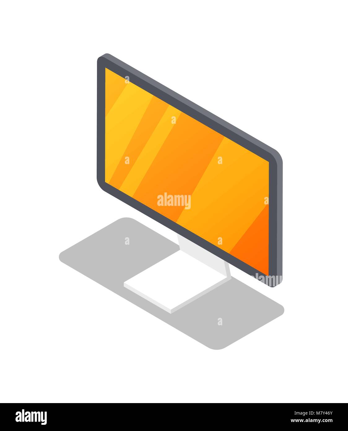 Lcd monitor isometric 3D icon Stock Vector Image & Art - Alamy
